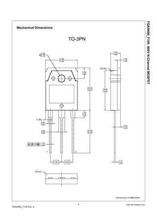 Original Mosfet N-Channel FQA9N90 9N90C 9N90 900V 8.6A TO-3P New ...