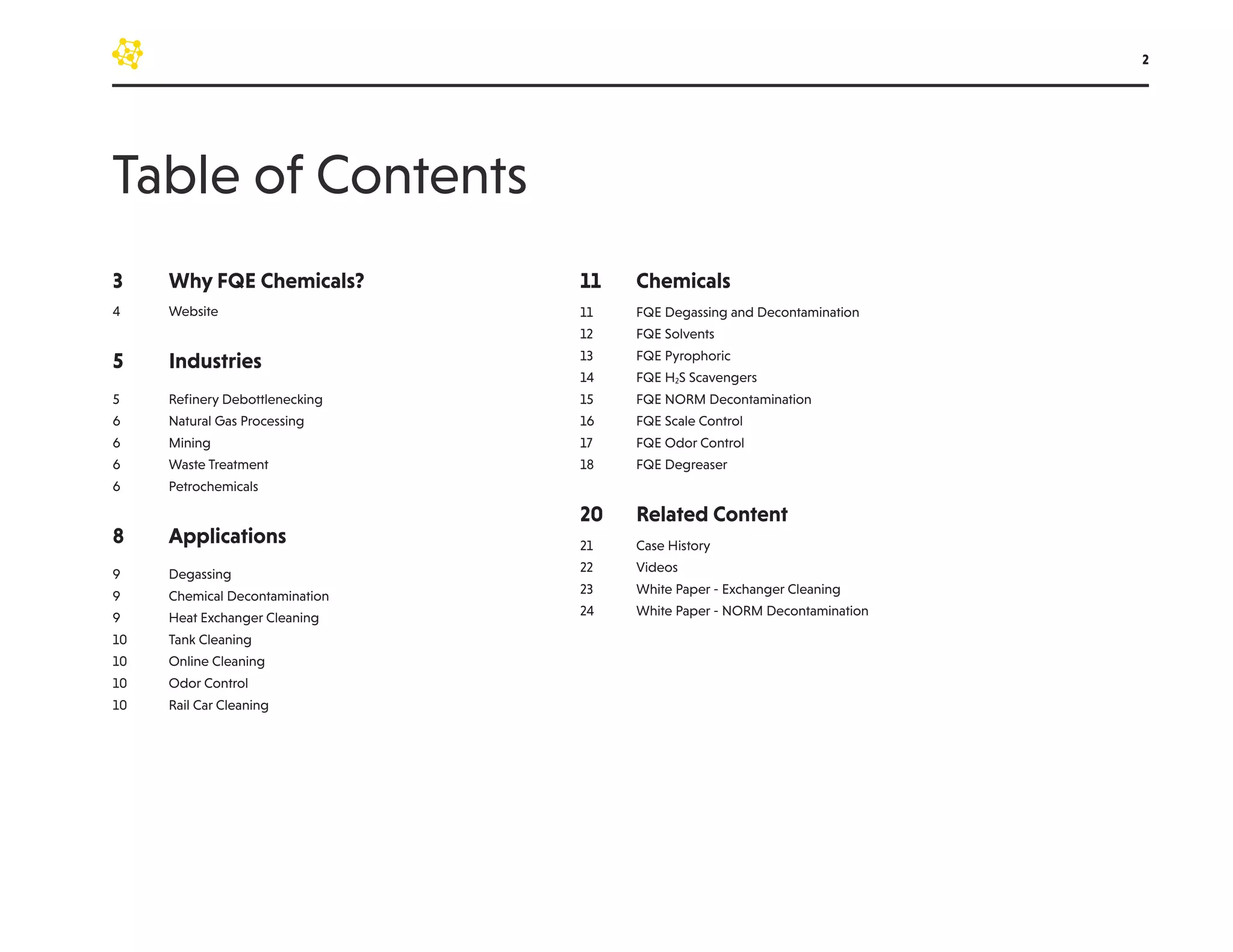 Chemical Catalog - FQE Chemicals | PDF