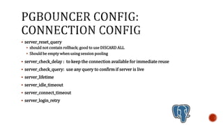 Connection Pooling in PostgreSQL using pgbouncer | PPT