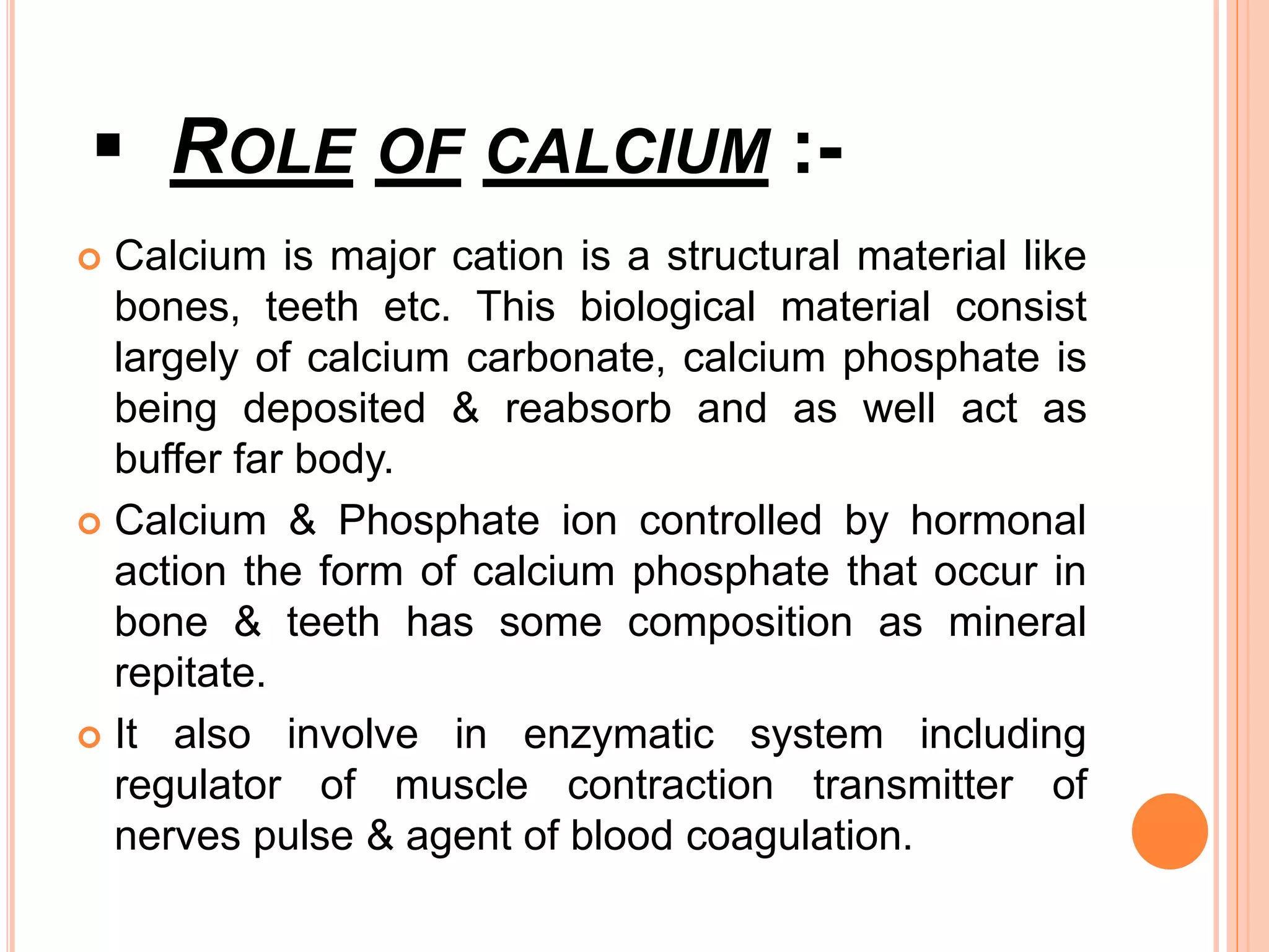 CALCIUM IN BIOLOGICAL SYSTEM | PPT