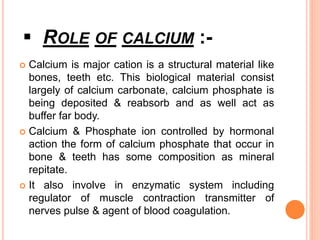 CALCIUM IN BIOLOGICAL SYSTEM | PPT