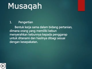 Musaqah, Muzara’ah dan Mukhabarah | PPTX