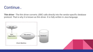 Core jdbc basics | PPTX | Databases | Computer Software and Applications