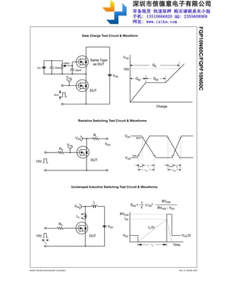 Original N-CHANNEL Mosfet FQPF10N60 10N60 10A 600V TO-220F New Fairchild | PDF