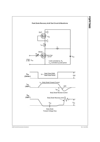 Original N-CHANNEL Mosfet FQPF7N60 7N60 7A 600V TO-220F New Fairchild | PDF | Consumer ...