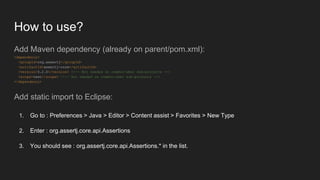 AssertJ quick introduction | PPTX