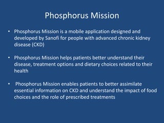 Treatment Compliance, Therapeutic Education And Phosphorus Mission | PPTX