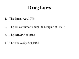 Drug laws | PPTX