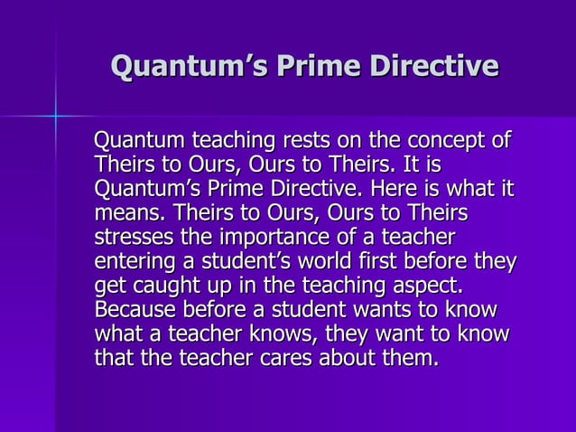 Quantum Teaching | PPT