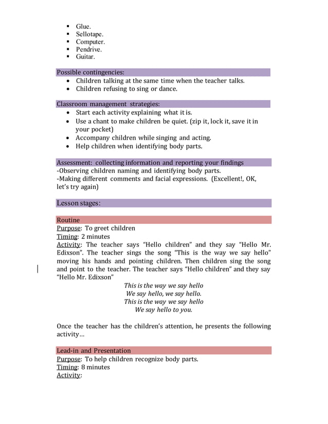 Lesson plan 7 | DOC | Homework and Study | Education