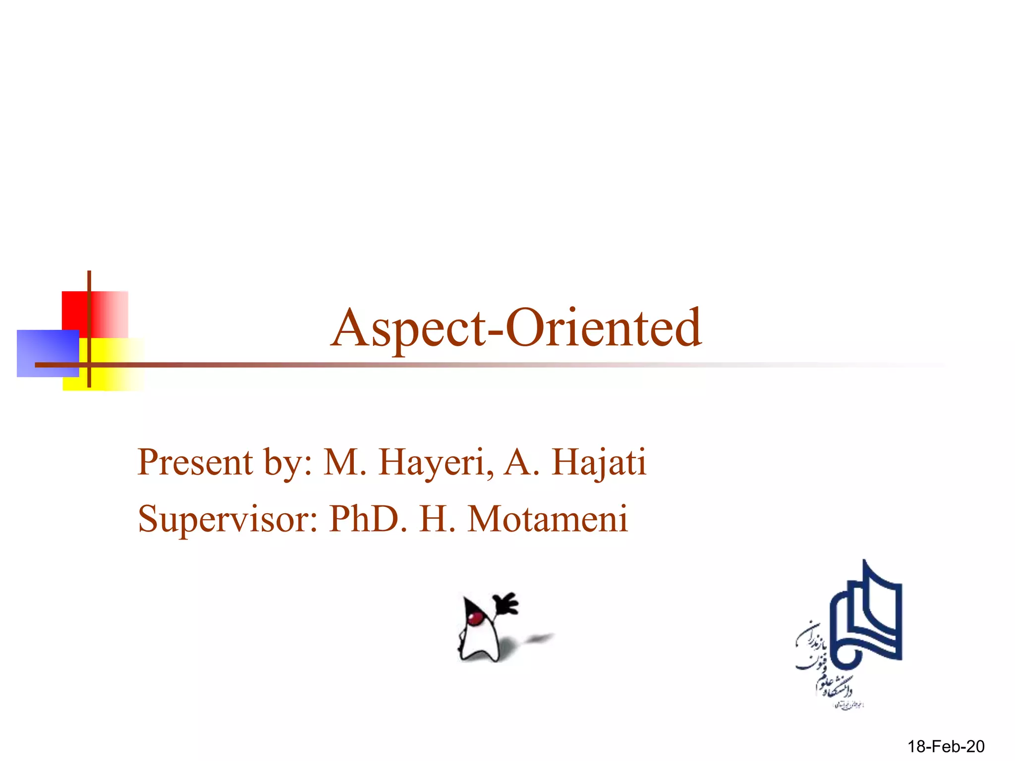 Aspect-oriented programming | PPT Aspect-oriented programming | PPT