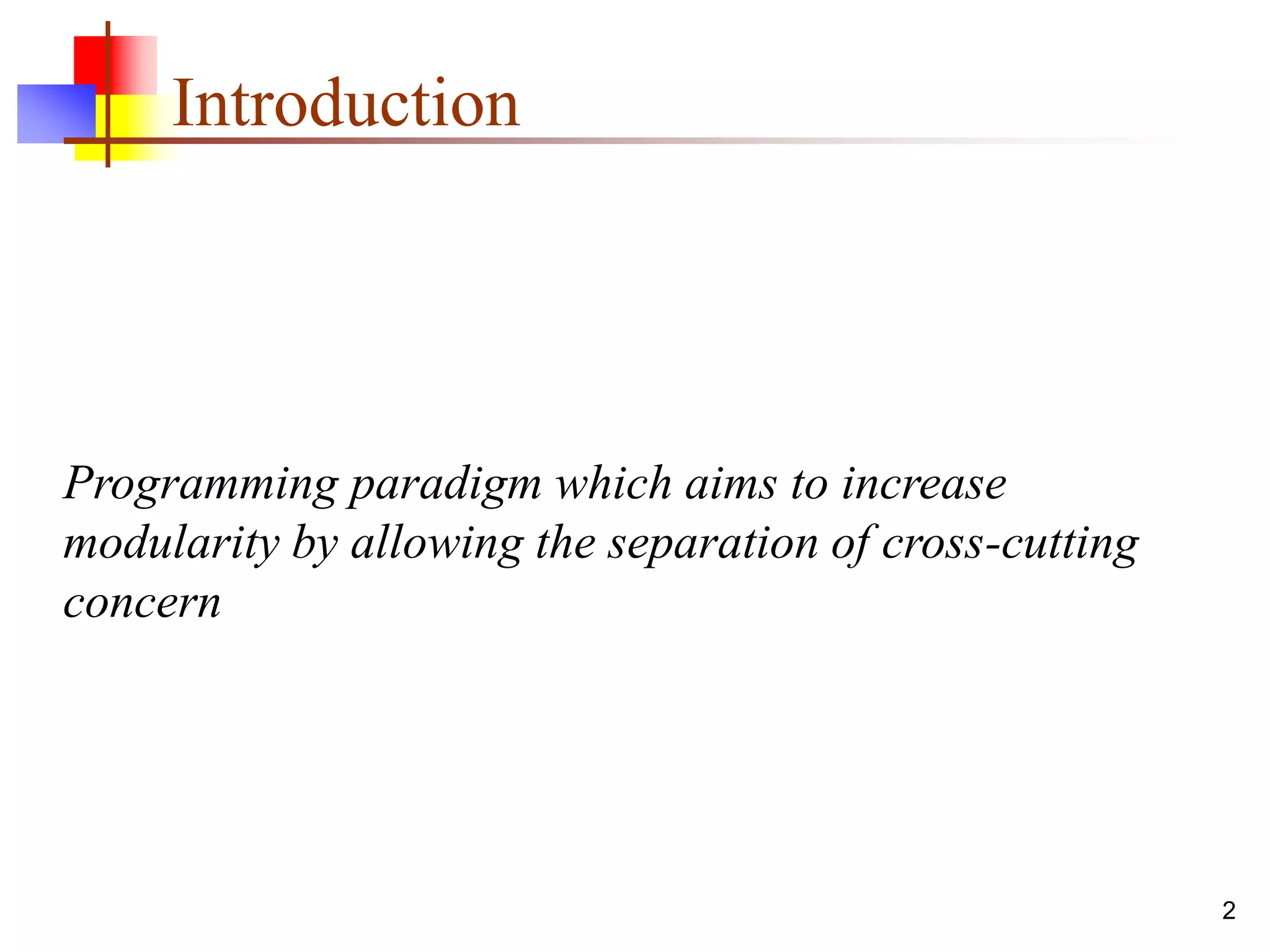 Aspect Oriented Programming Pptx Programming Languages Computing