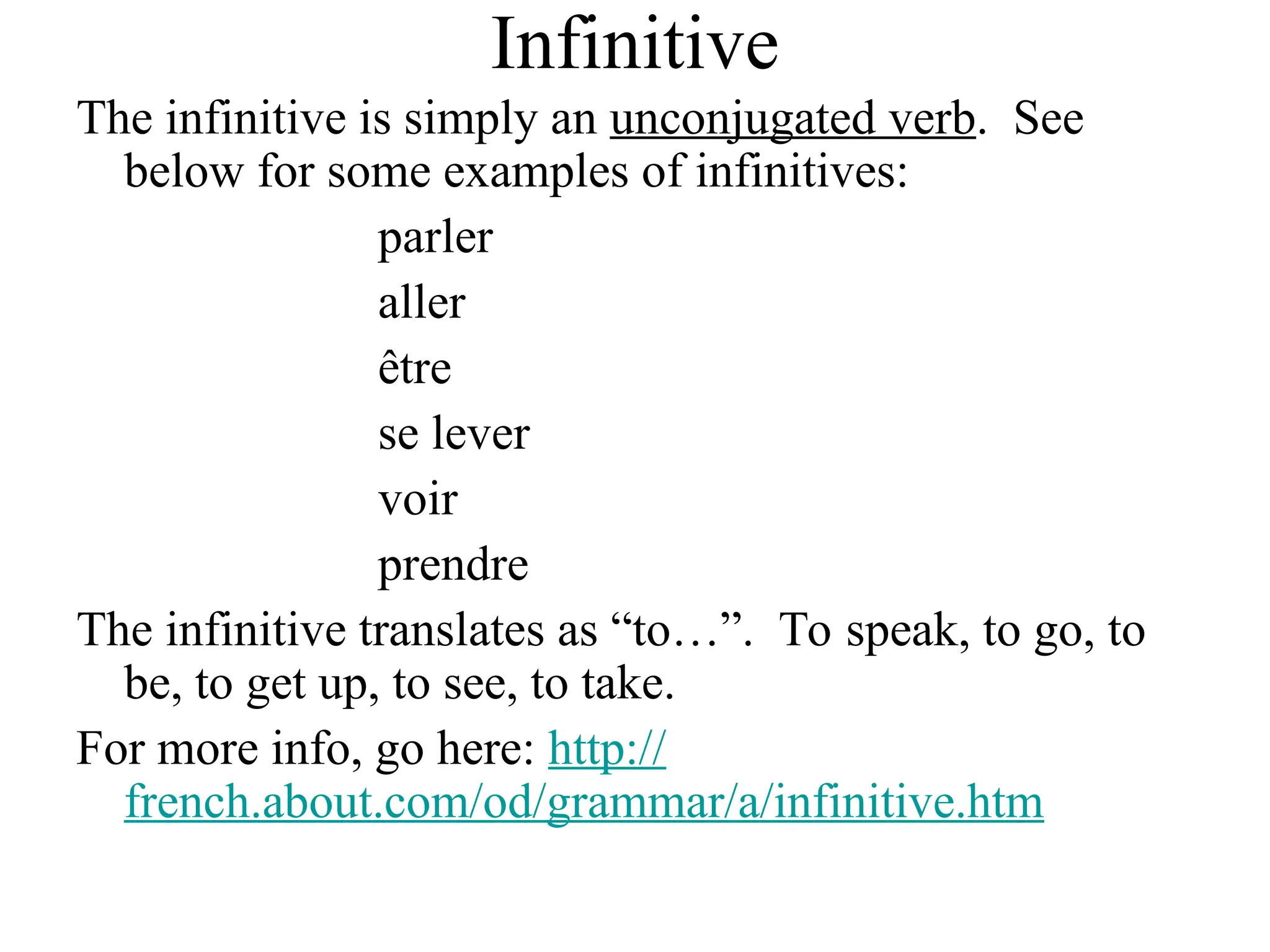 All French verbes Conjugation explained. | PPT