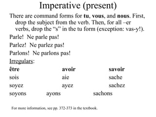 All French verbes Conjugation explained. | PPT