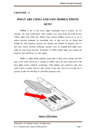 Mobile Cloning Technology Report | DOCX