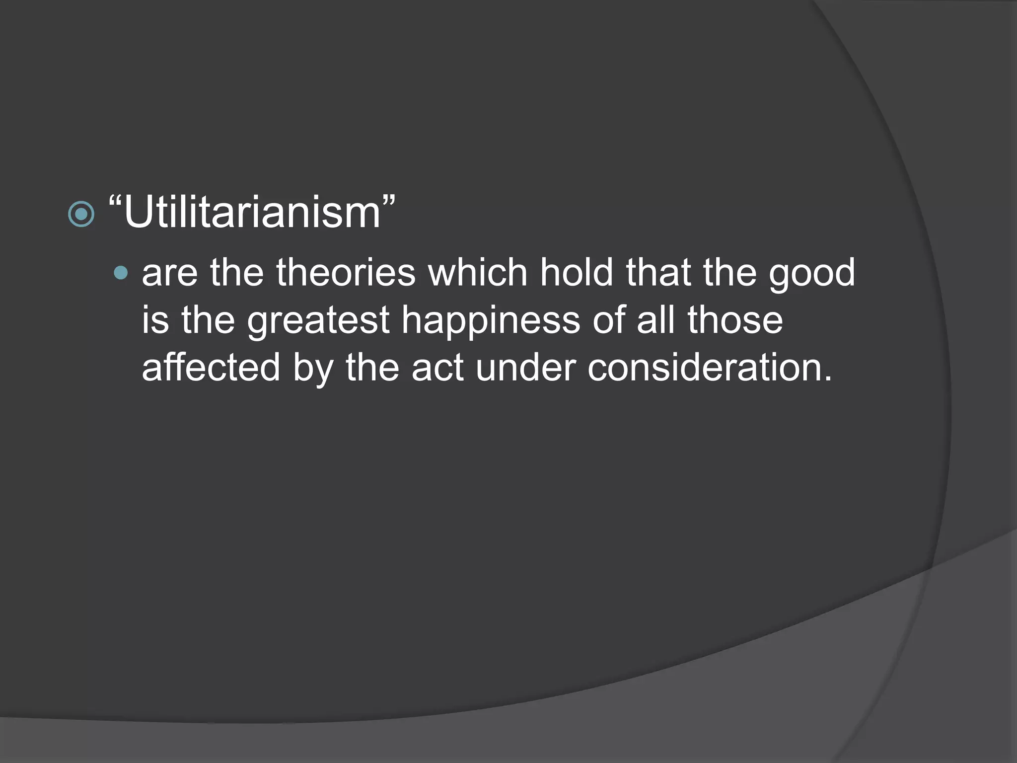 Utilitarianism | PPTX