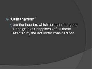 Utilitarianism | PPTX