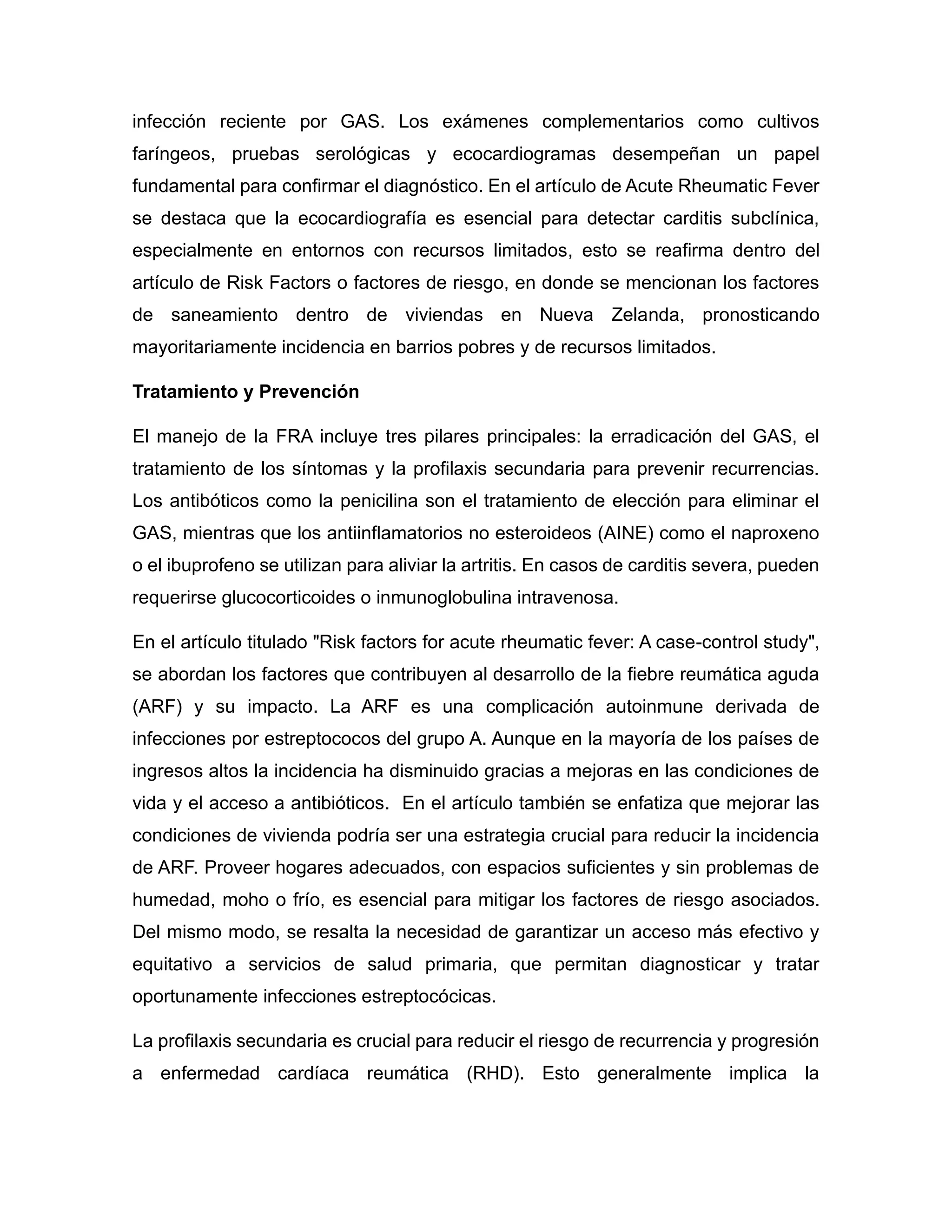 Fiebre reumatica fisipatologia y medicina | PDF