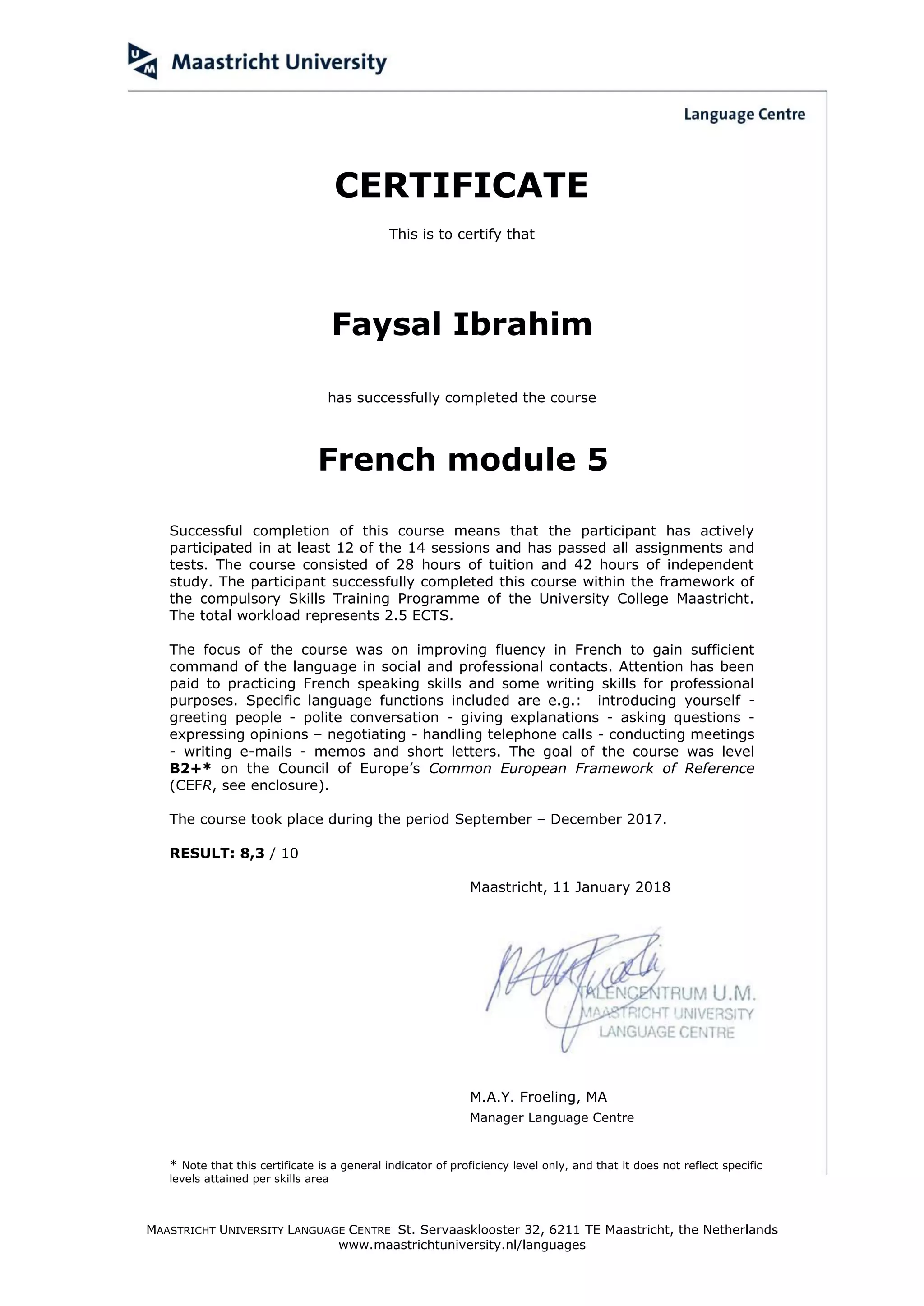 French Proficiency Certificate B2 | PDF