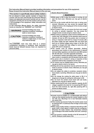 Fr e700 instruction manual(basic) | PDF