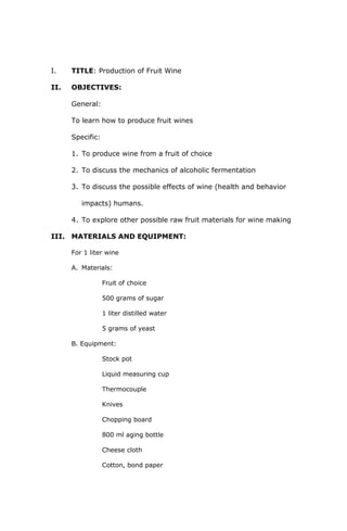 Final Report in Indus Chem - WINE | PDF