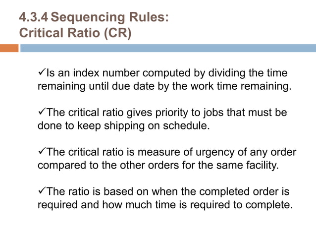 Scheduling Sequencing Rulespptx