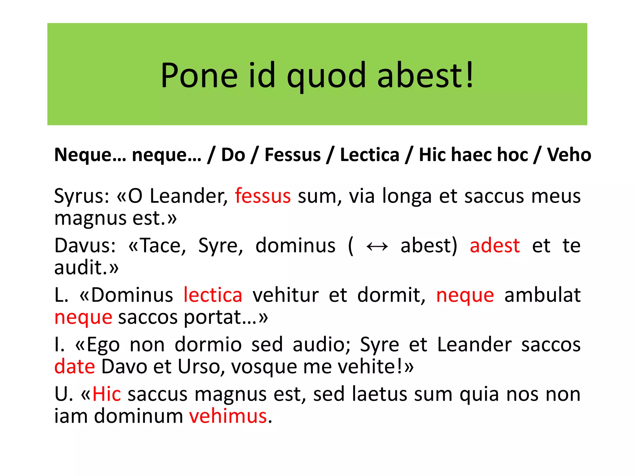 Ad capitulum septimum familia romana | PPTX