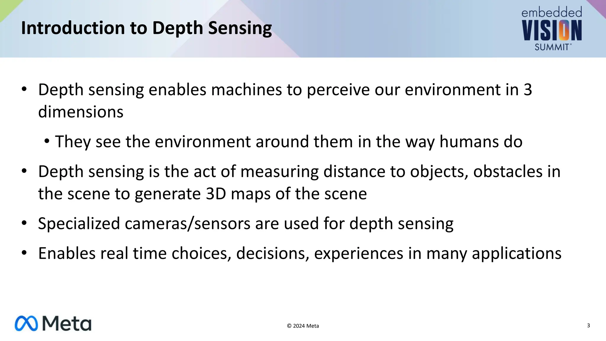 “Introduction to Depth Sensing,” a Presentation from Meta | PDF