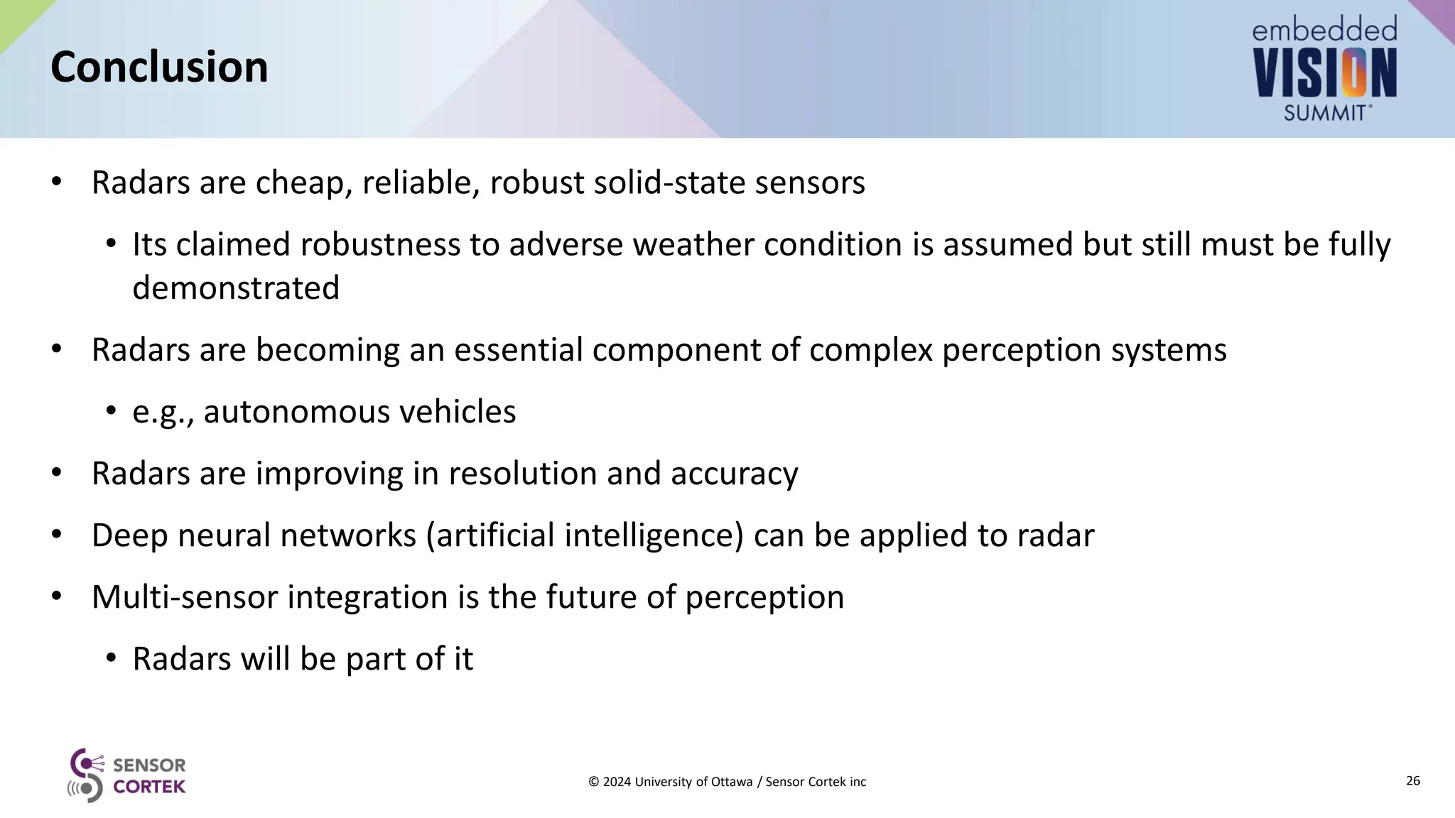 “Introduction to Modern Radar for Machine Perception,” a Presentation from Sensor Cortek | PDF
