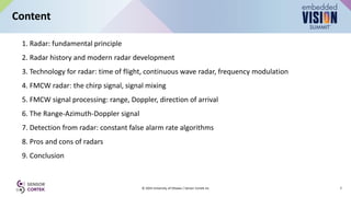 “Introduction to Modern Radar for Machine Perception,” a Presentation ...