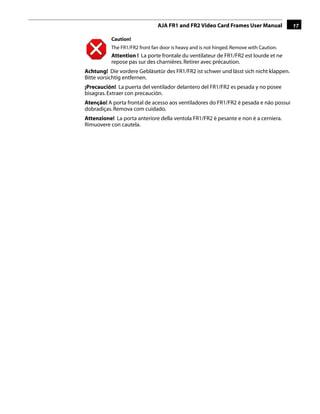 AJA FR1 and FR2 | PDF