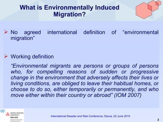 Contribution to Migration, Displacement and Changing Mobility Patterns ...
