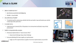 “Introduction to Visual Simultaneous Localization and Mapping (VSLAM),” a Presentation from ...