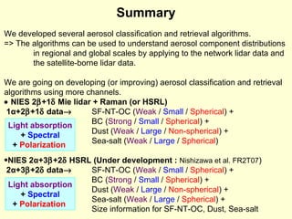 AEROSOL CLASSIFICATION RETRIEVAL ALGORITHMS FOR EARTHCARE/ATLID ...