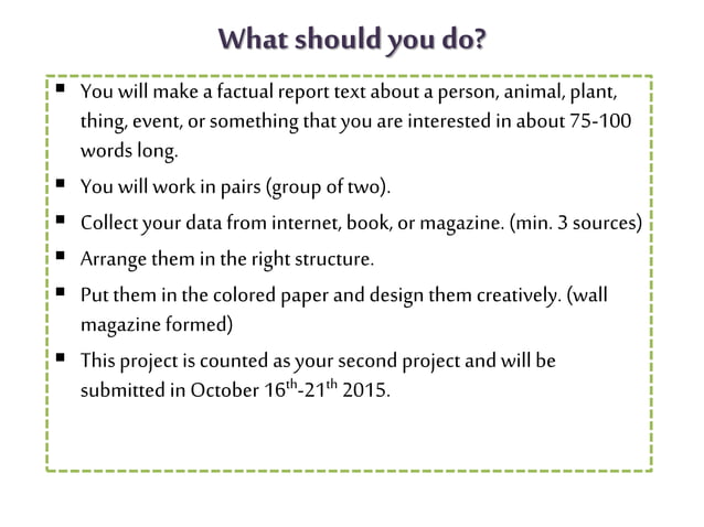 Factual Report 2 | PPT