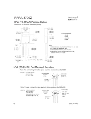 Original N - Channel Mosfet IRFR3709ZTRPBF FR3709Z 3709 FR3709 TO-252 ...