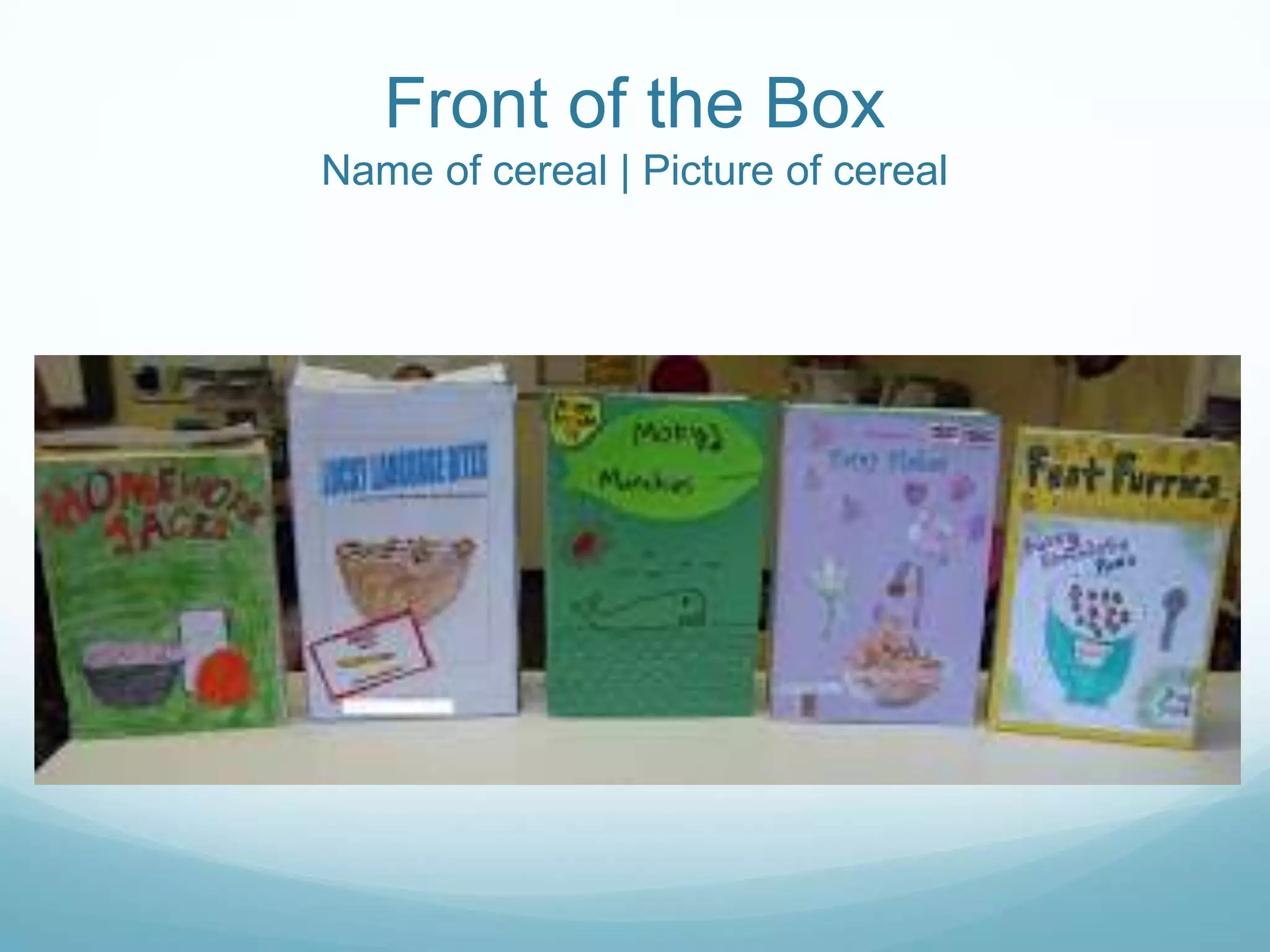 Fr4 cereal box report | PPTX