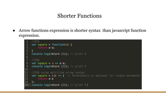 Es6 features part 1 | PPT