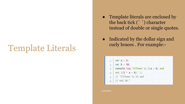 Es6 features part 1 | PPT