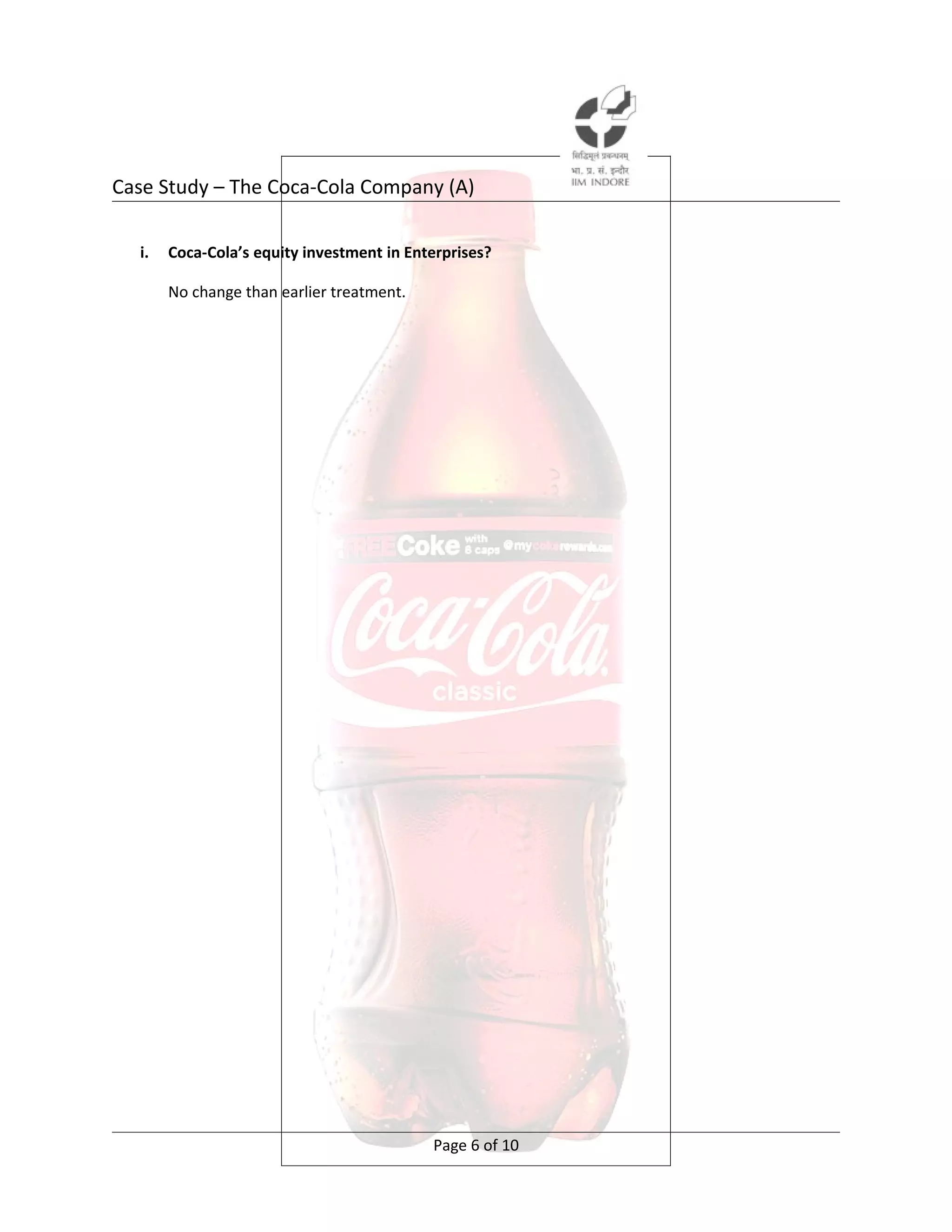 Fra coca - cola case study | DOC
