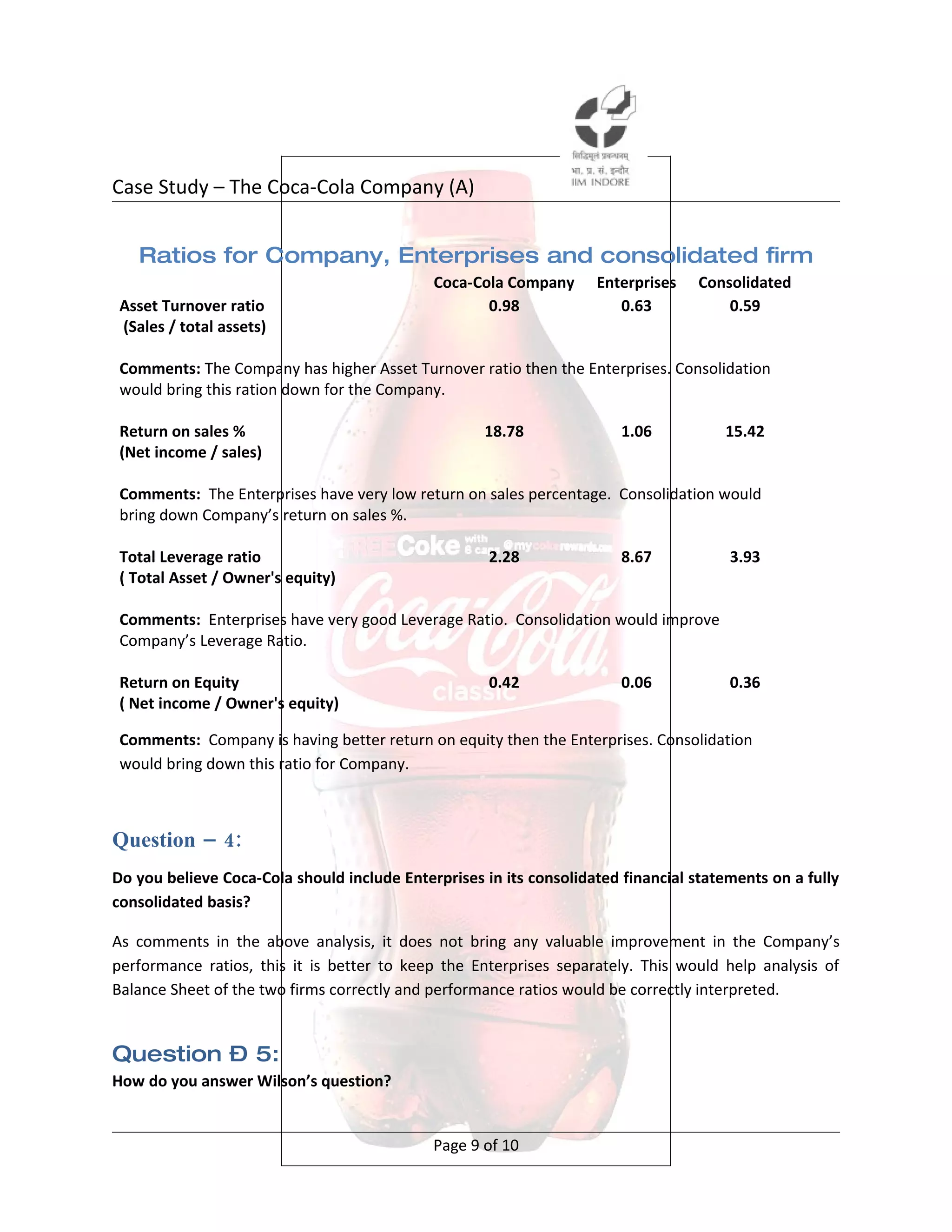 Fra coca - cola case study | DOC