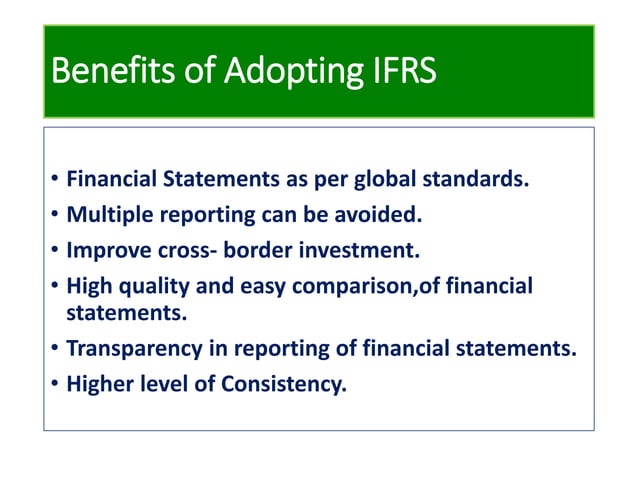 Financial Reporting- IFRS PPT FOR B.COM H | PPTX