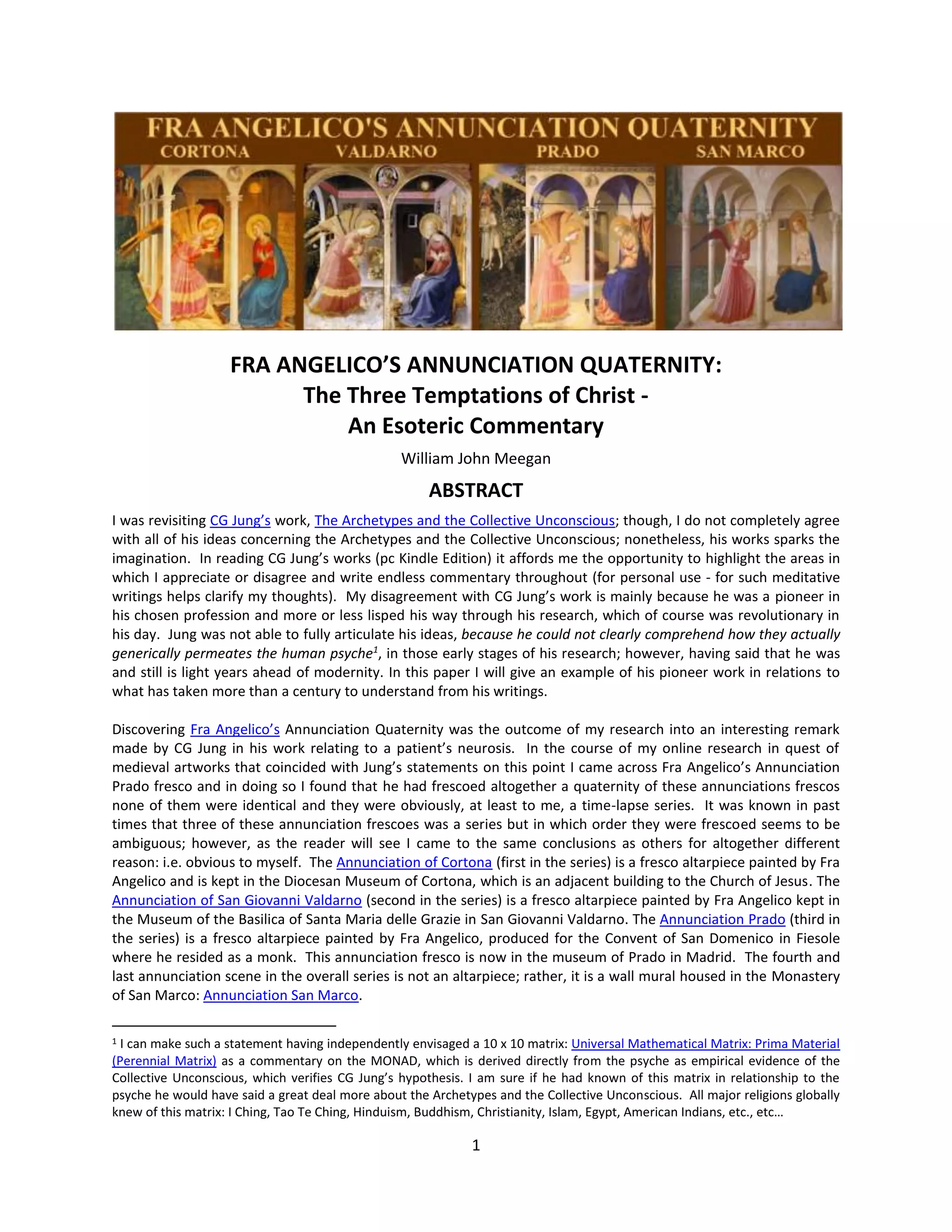 FRA ANGELICO’S ANNUNCIATION QUATERNITY: The Three Temptations of Christ - An Esoteric Commentary ...