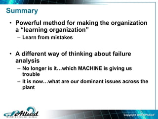 FRACAS, Failure Reporting Analysis, Corrective Action System | PPT