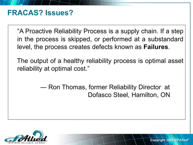 Failure Reporting, Analysis, Corrective Action System | PDF