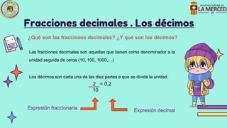 fracccion decimal presentacion 4to de primaria | PPTX