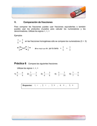 Fracciones: Fracciones Equivalentes - Comparación de Fracciones | PDF ...