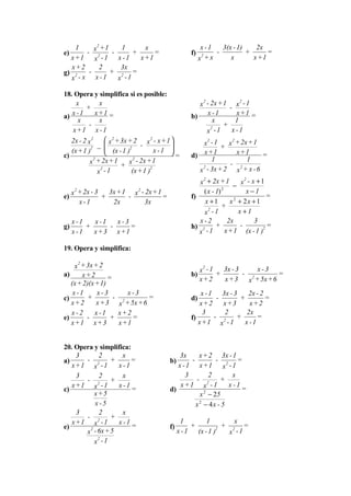 Fracciones+algebraicas (3ºeso 4º eso) | DOC