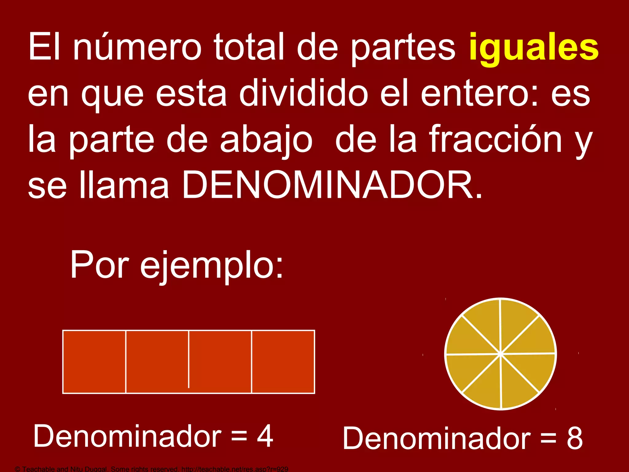 Fracciones como partes de un entero | PPT