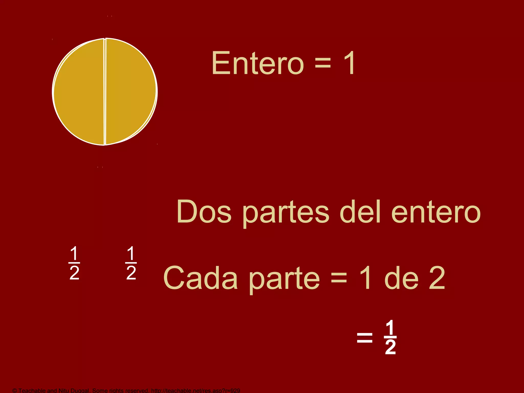 Fracciones como partes de un entero | PPT